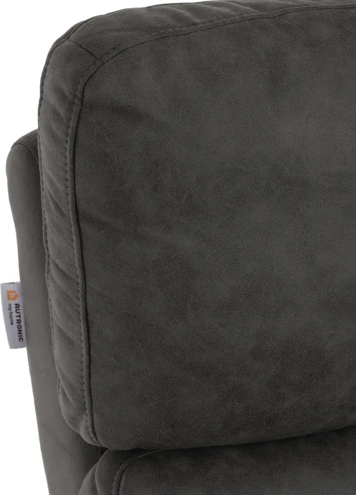 TV křeslo OLIVER s elektrickým polohováním — 4 motory, látka, černá, nosnost 150 kg