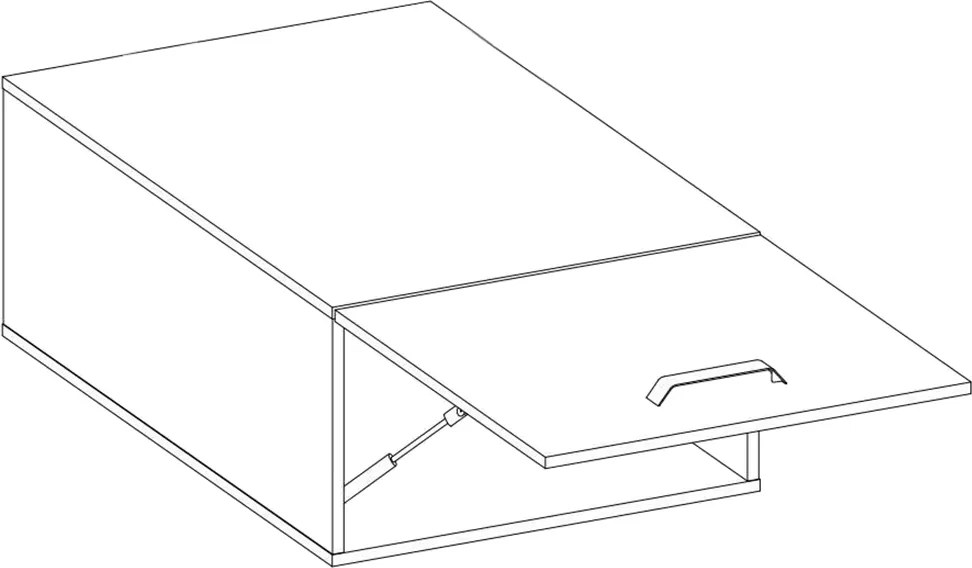 NESSANT se | horní skříňka 60 NAGU-36 1F výklopná | 60 cm | HLUBOKÁ | šedá