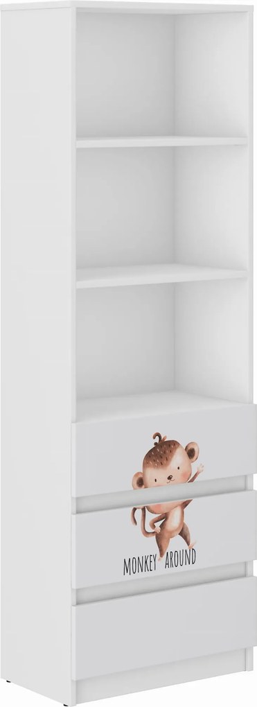 Wooden Toys Dětská knihovna B-3 SAFARI OPICE