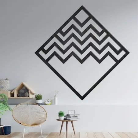 Dřevěná geometrická dekorace čtverec | SENTOP PR0397-A
