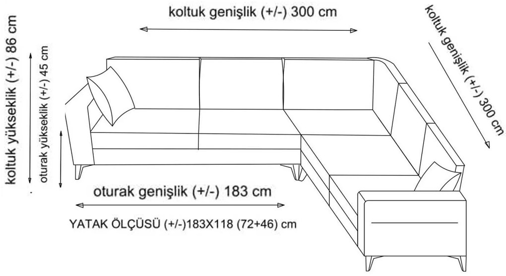 Hanah Home Rohová pohovka KRISTAL béžová