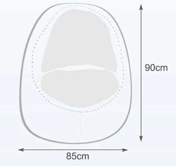 Sedací vak hruška Star polyester TiaHome - žlutá