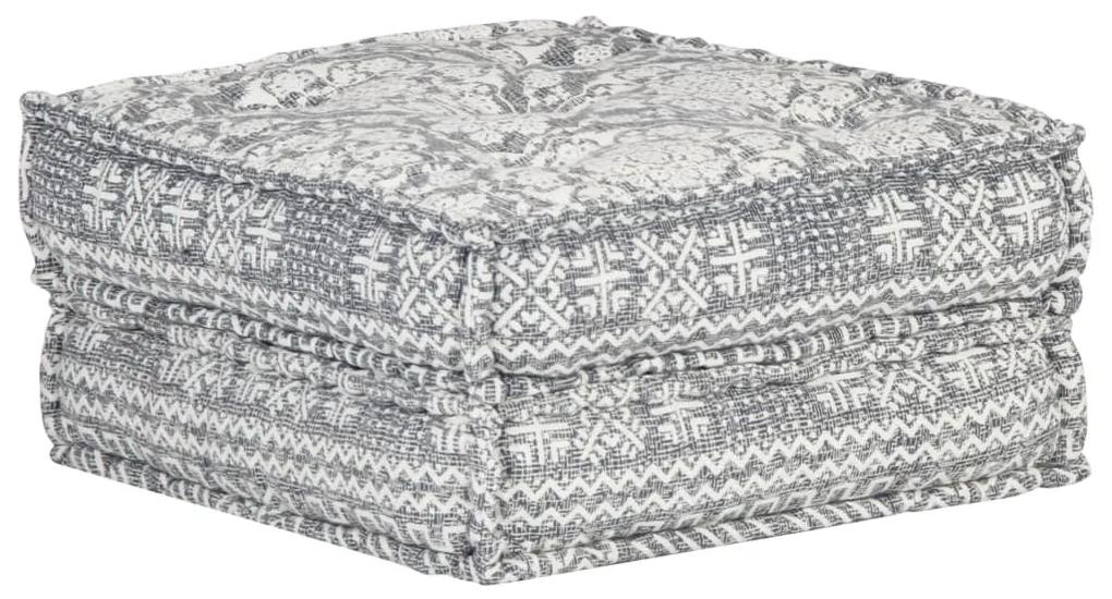 287710 vidaXL Pouf 60 x 70 x 36 cm světle šedý textil