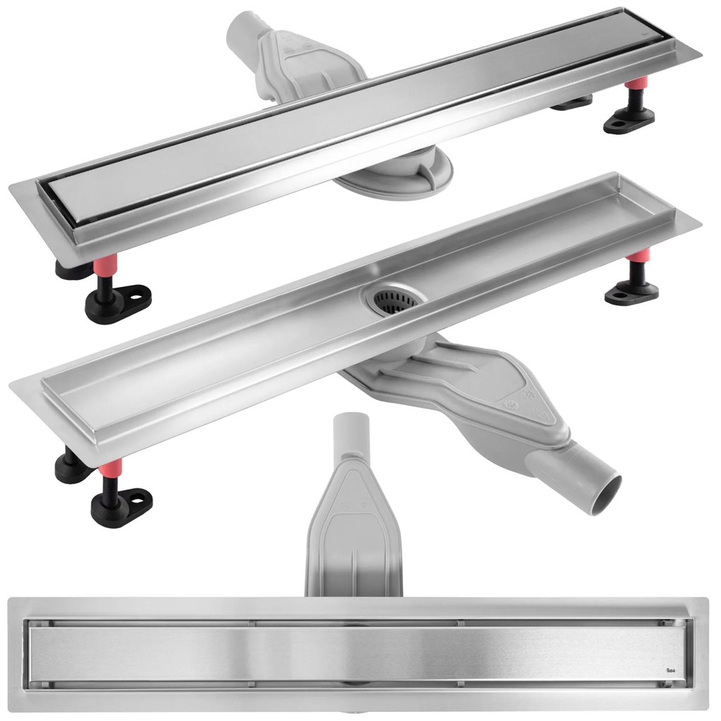 Rea Neox Superflow, odtokový žlab 60cm, broušená ocel, REA-G2705