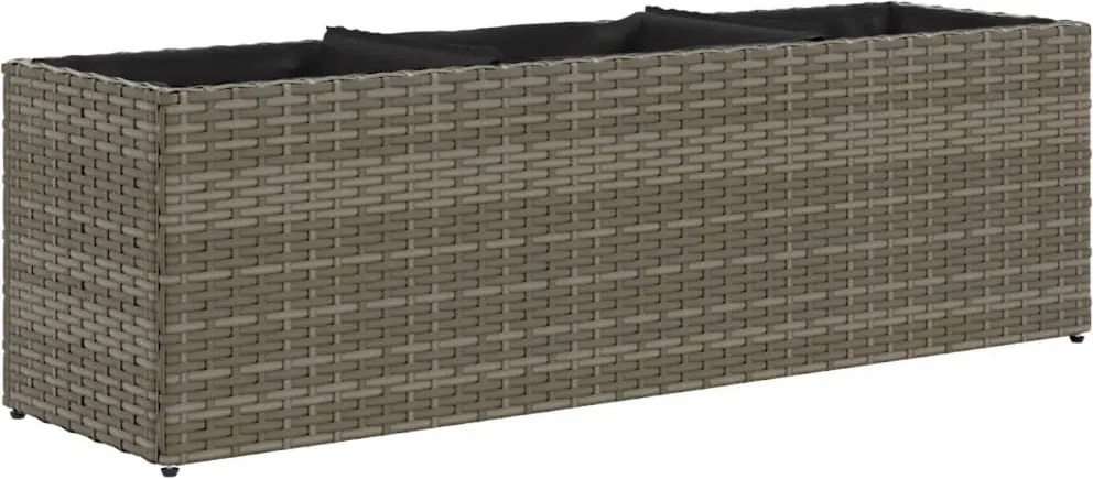 Zahradní truhlíky se 3 květináči 2 ks šedé 105 x 30 x 32 cm 3210524