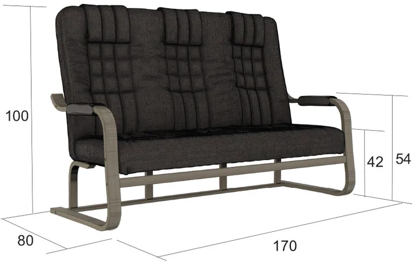 SET I. - 3+1+1 - trojkřeslo Donny + dvě křesla Duk 522