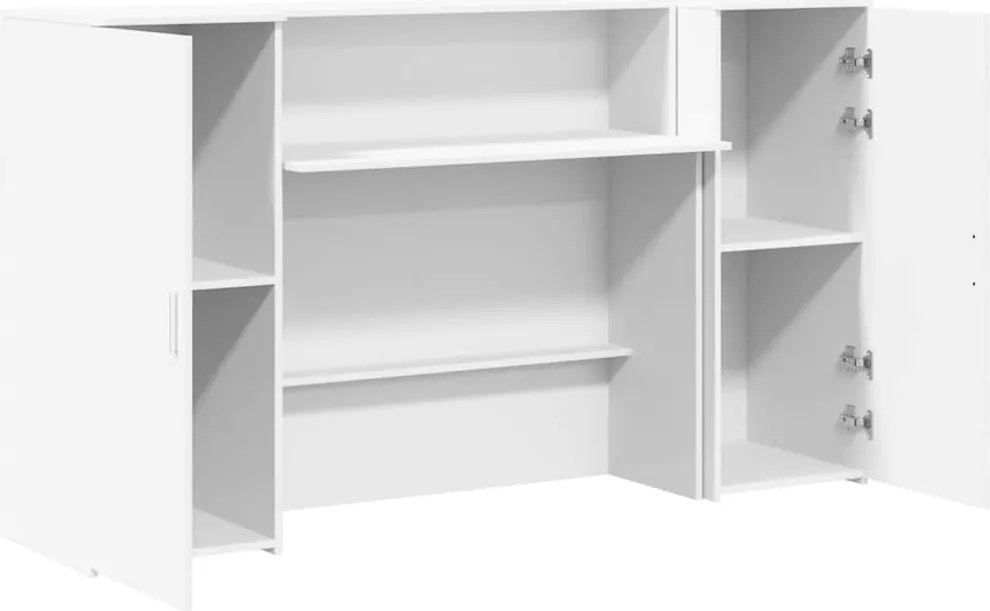 Recepční stůl bílý 180 x 50 x 103,5 cm, z umělého dřeva 3324205