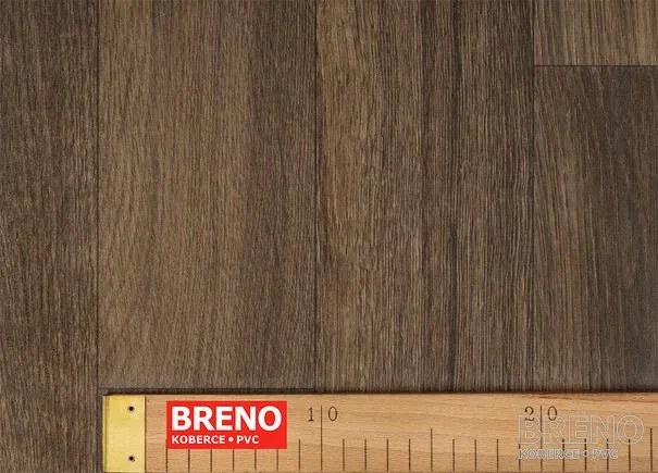 Breno PVC XTREME Natural Oak 369M – tmavě hnědé dřevo, šíře 400 cm