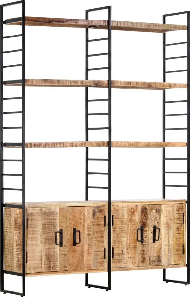 vidaXL 4patrová knihovna 124 x 30 x 180 cm hrubé mangovníkové dřevo [284418]