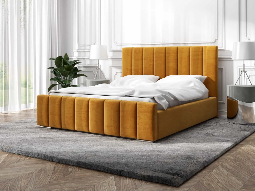 Postel  MODEL 12 120x200 hořčicová - MAGIC VELVET 2228
