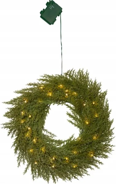 Věnec s Led osvětlením Thuja 45 cm na baterie