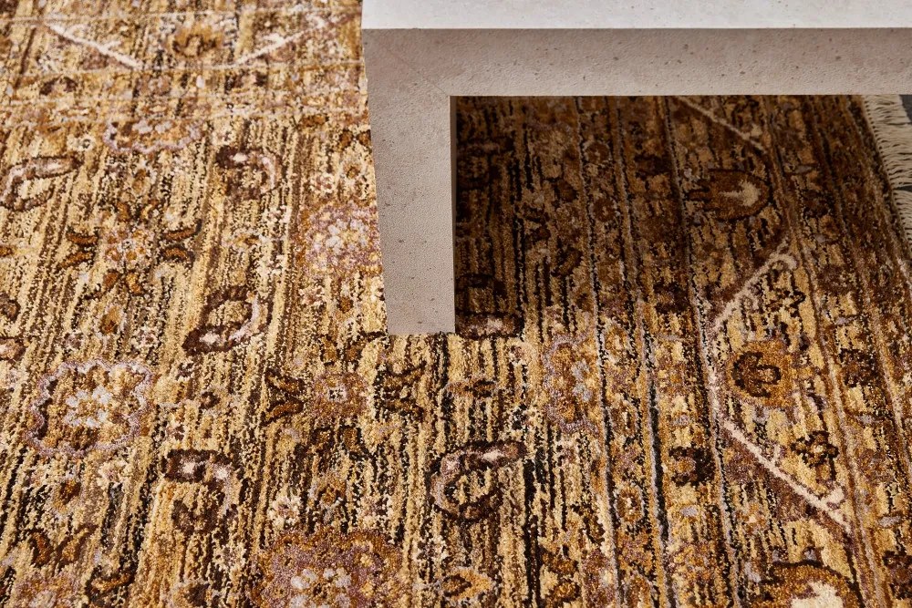 Diamond Carpets India, Ručně vázaný kusový koberec Babylon DESP HK20 Camel Mix, 80x150, hnědá, ložnice