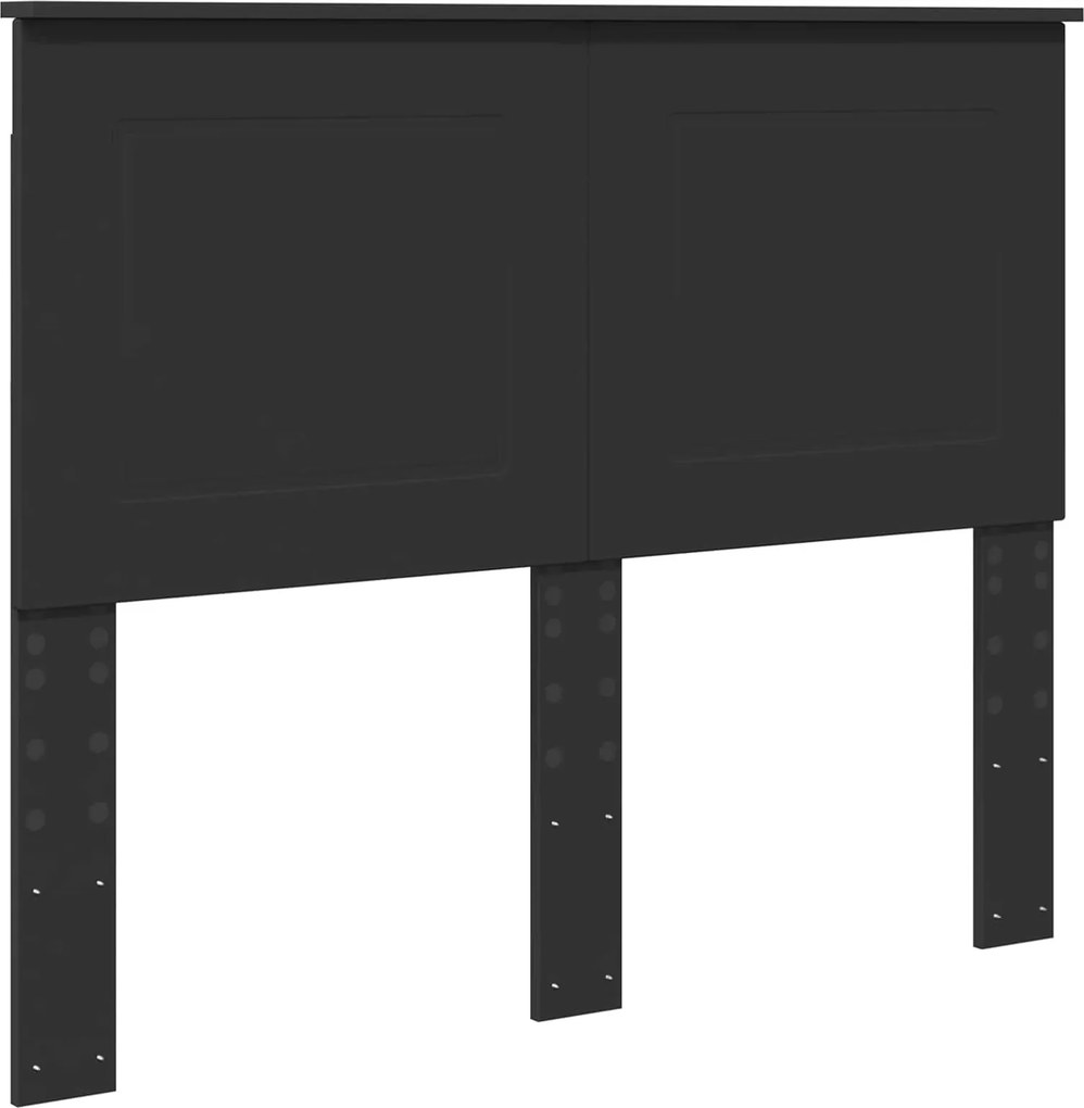 Rám postele s čelo Černá 120 x 200 cm Masivní borové dřevo 3409382