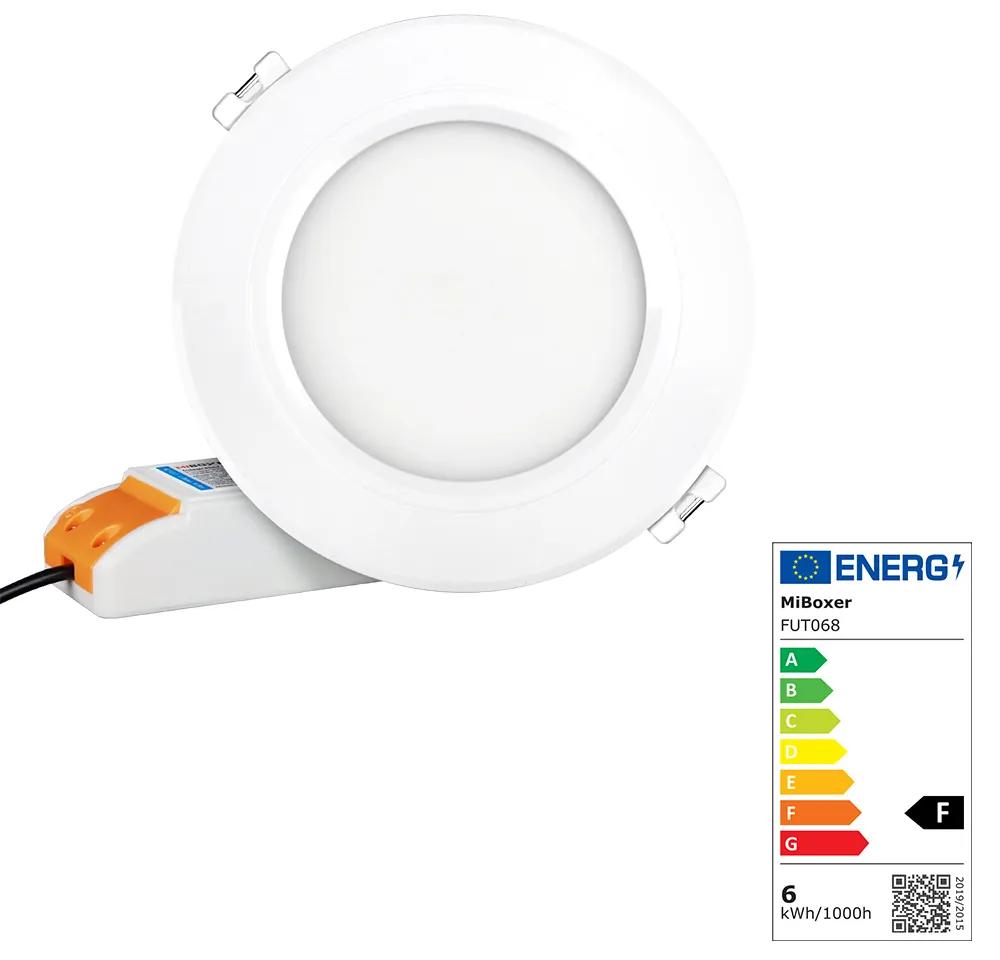 Miboxer LED zápustné svítidlo RGB+CCT Mi-light, 6W, 2.4GHz, RF ovládání, FUT068 Barva: Černá