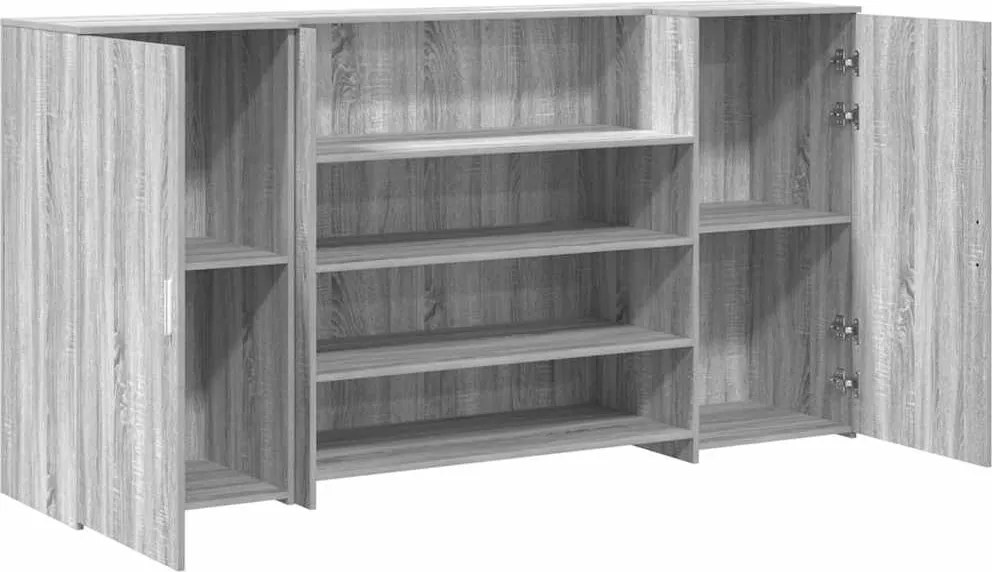 Recepční stůl hnědý dub 200x50x103,5 cm kompozitní dřevo 3324183