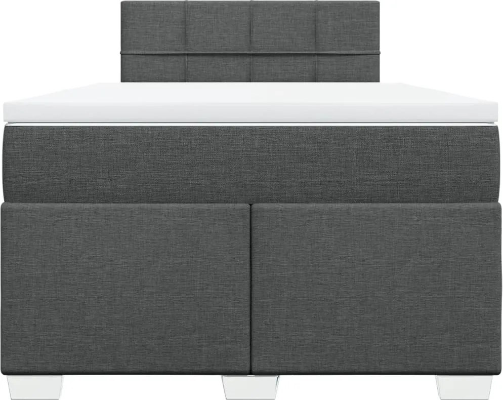Box spring postel s matrací tmavě šedá 120x200 cm textil 3285856
