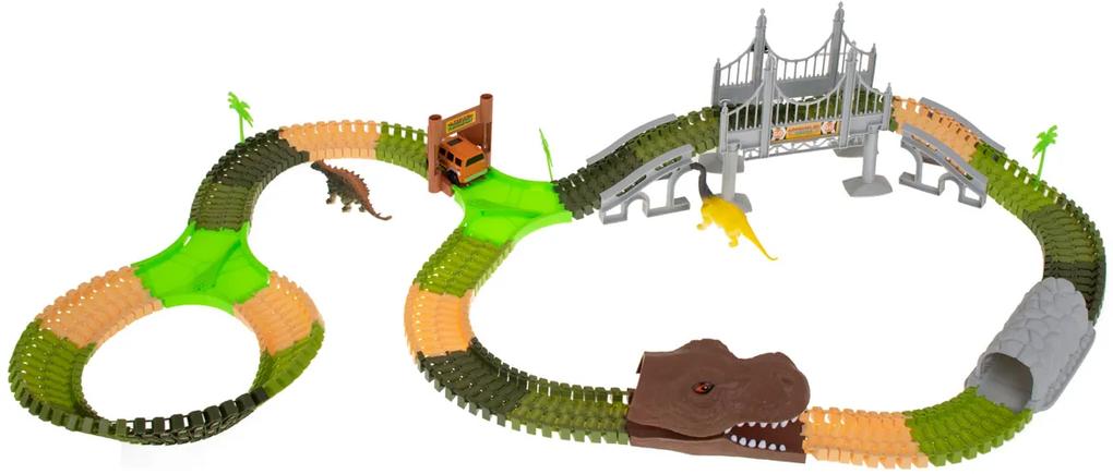 HračkyZaDobréKačky Autodráha s dinosaury, 228 dílů