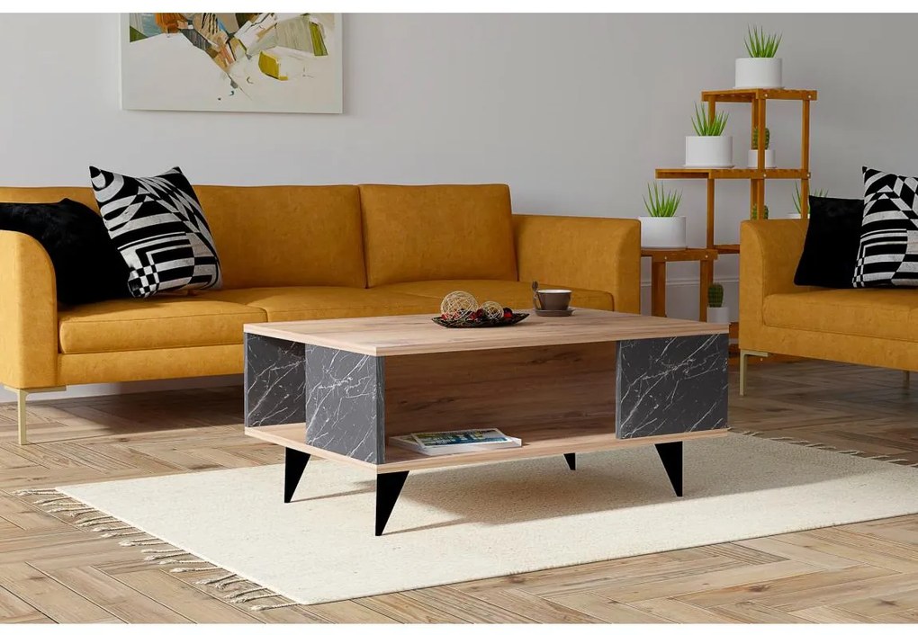 Asir | Konferenční stolek YUKA 39,5x90 cm hnědá/černá | AS0571