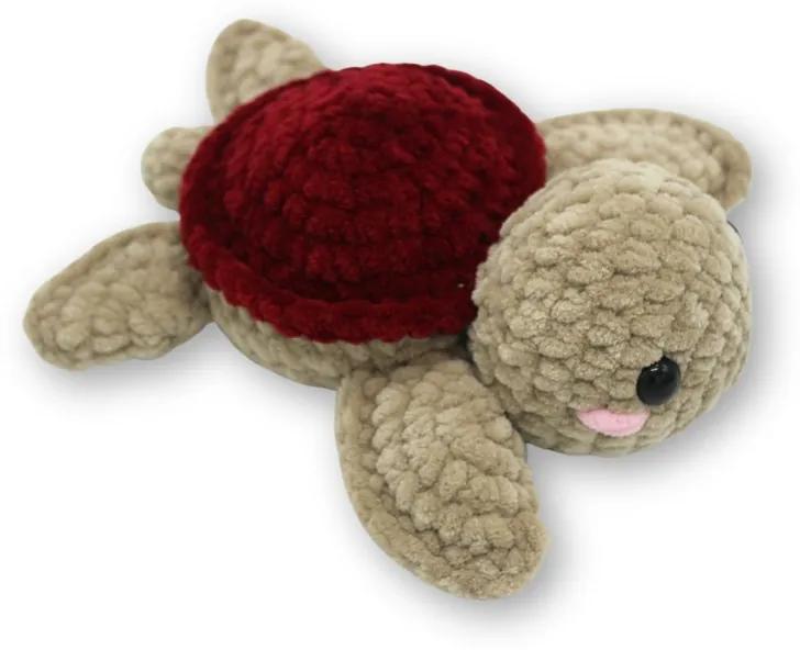 Vali Crochet Háčkovaná Želvička Barva těla: Baby růžová (80303), Barva krunýře: Černá (80311)