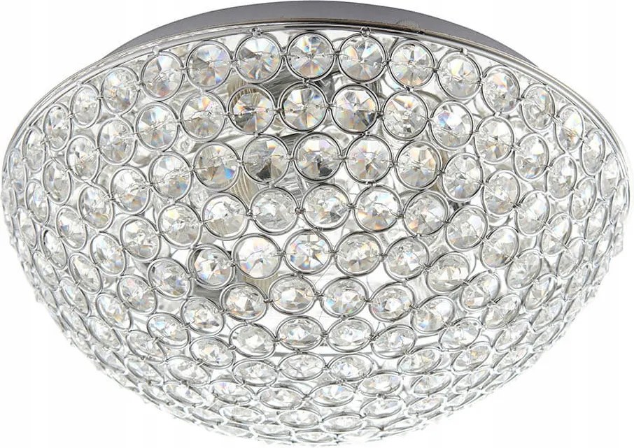 Půlkruhová stropní svítidlo Chryla 60103 IP44 glamour chrom průhledný