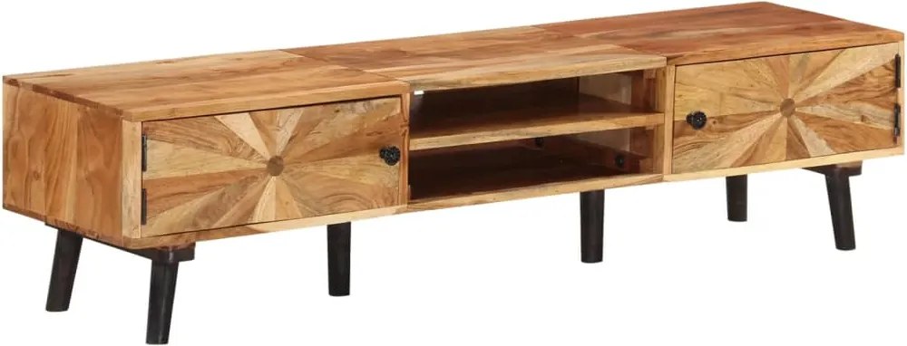 TV stolek 145 x 35 x 35 cm masivní akáciové dřevo 338421