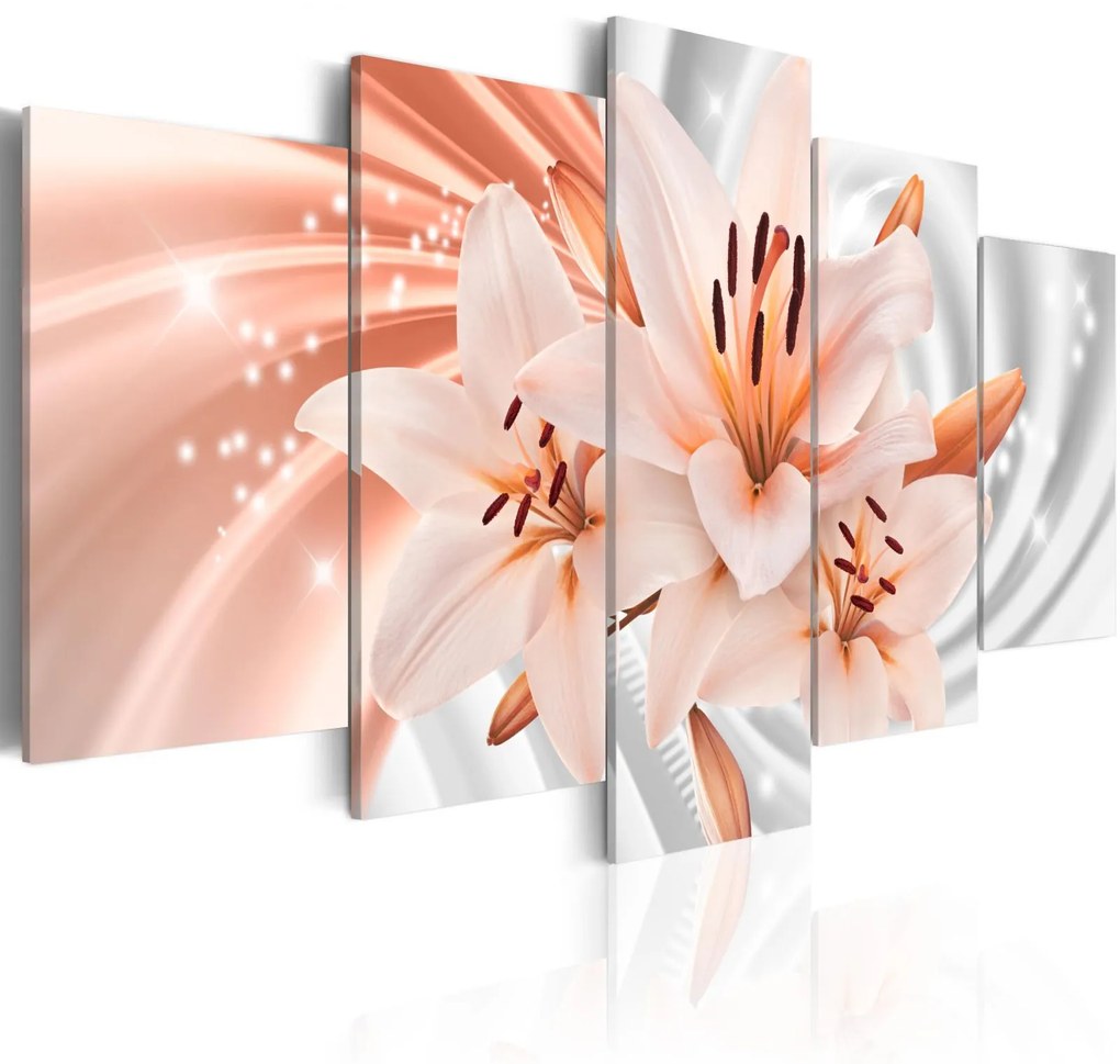 Obraz - Coral Lilies 100x50
