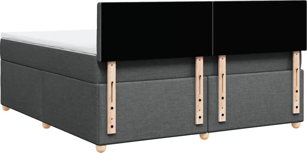 Box spring postel s matrací tmavě šedá 180x200 cm textil 3286774