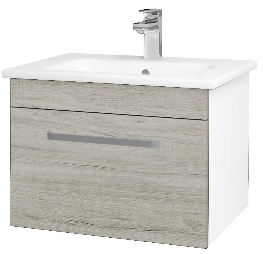 Dřevojas Koupelnová skříň ASTON SZZ 60 Varianta: N01 Bílá lesk / Úchytka T01 / D03 Cafe