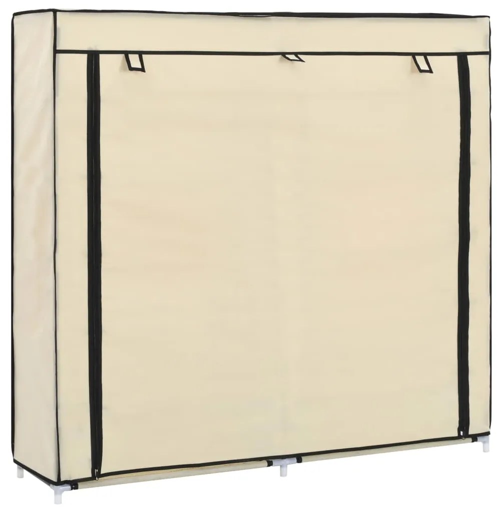 Botník s potahem krémový 115 x 28 x 110 cm textil 282433