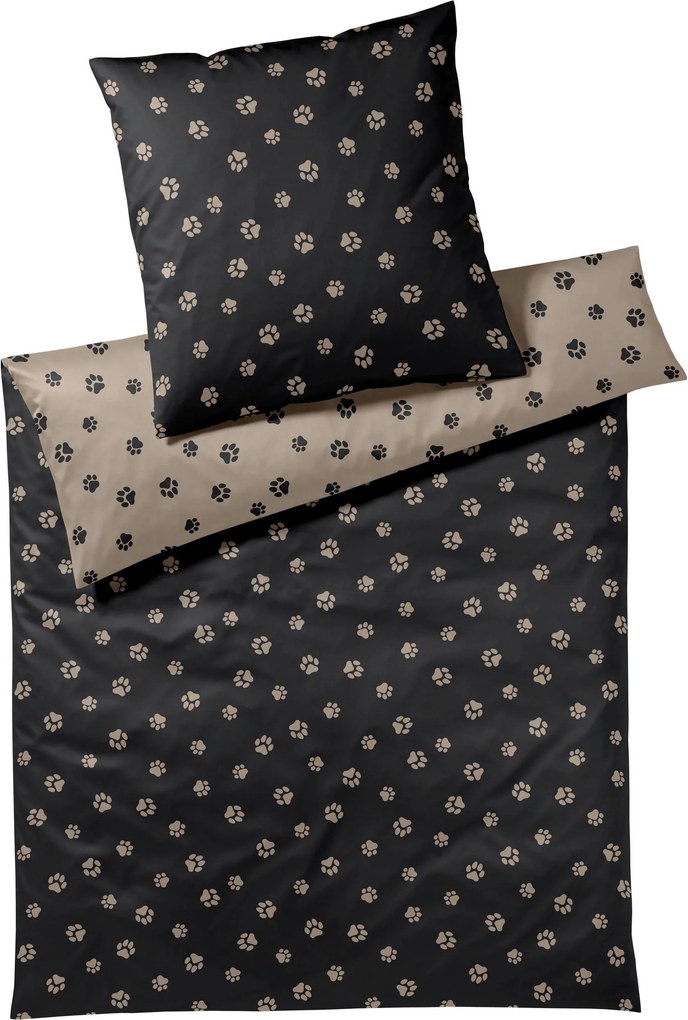 XXXLutz POVLEČENÍ, makosatén, černá, 140/200 cm Elegante - Povlečení - 004977045802