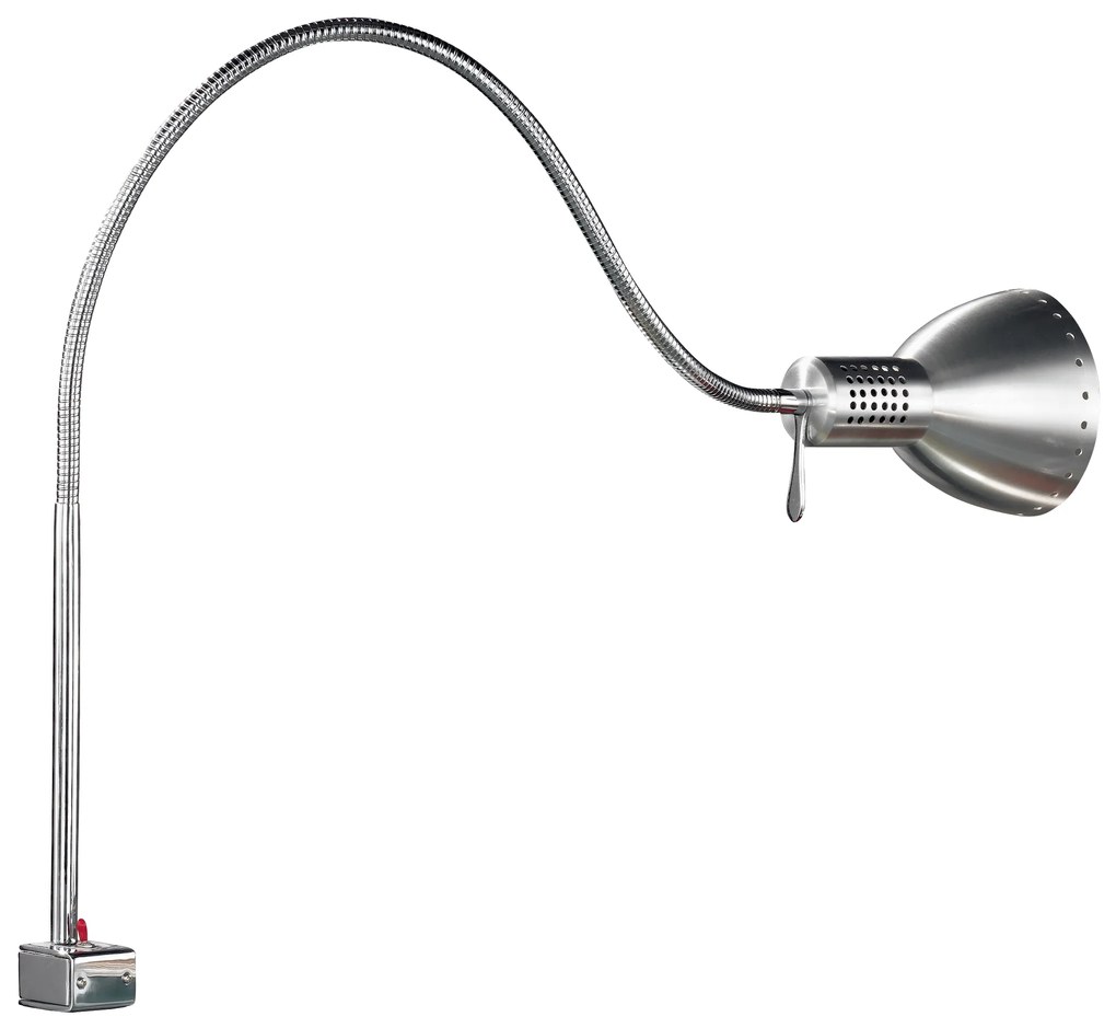 Fisher & Honsel 93551 Pittsburgh, stolní lampa s příchytkou, 1x60W E27, hliník/chrom