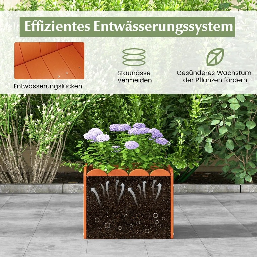 Costway 2 květináče na rostliny odolný proti povětrnostním vlivům květináč HDPE