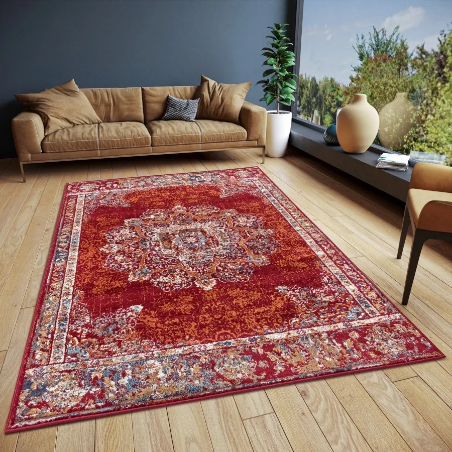 Hanse Home Collection koberce Kusový koberec Luxor 105638 Maderno Red Multicolor - 140x200 cm