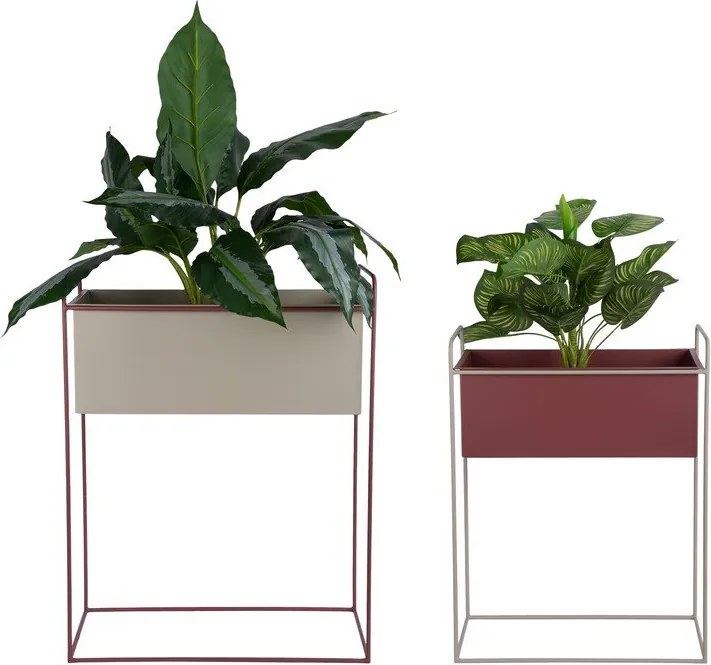 Kovové stojany na květiny v sadě 2 ks (výška 65 cm) Reina – PT LIVING