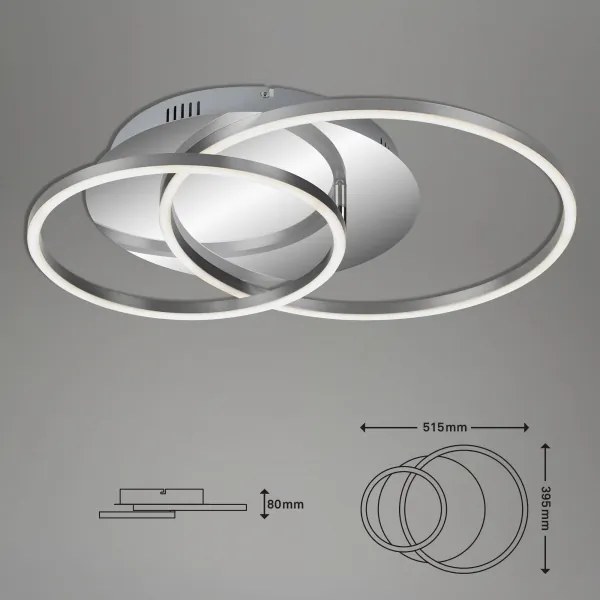LED Stmívatelné stropní svítidlo LED/28W/230V 3000K matný chrom