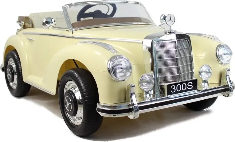 LEAN CARS Autíčko na baterii Mercedes 300S, béžové