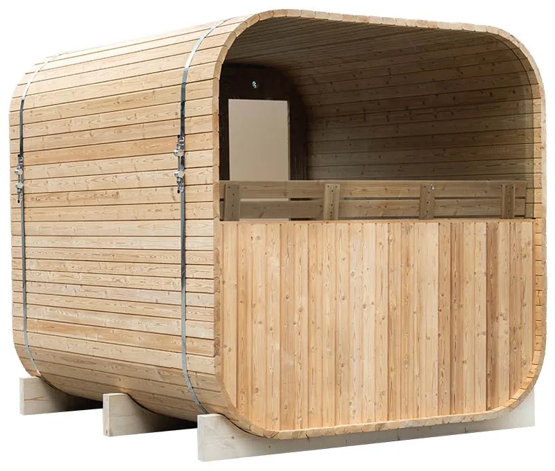 M-SPA - Zahradní sauna čtvercová 240 cm x Ø 210 cm
