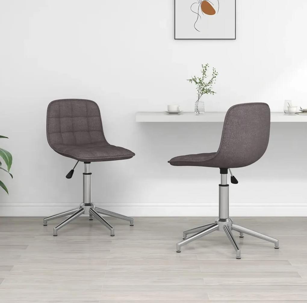 vidaXL Otočné jídelní židle 2 ks textil [334054] Barva: krémová