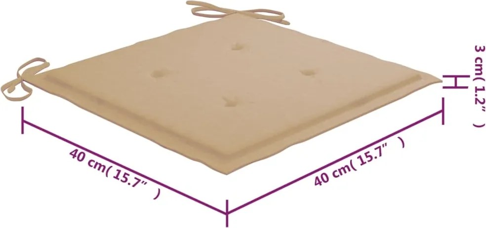 vidaXL Marketos Skládací zahradní židle s poduškami 2 ks bambus