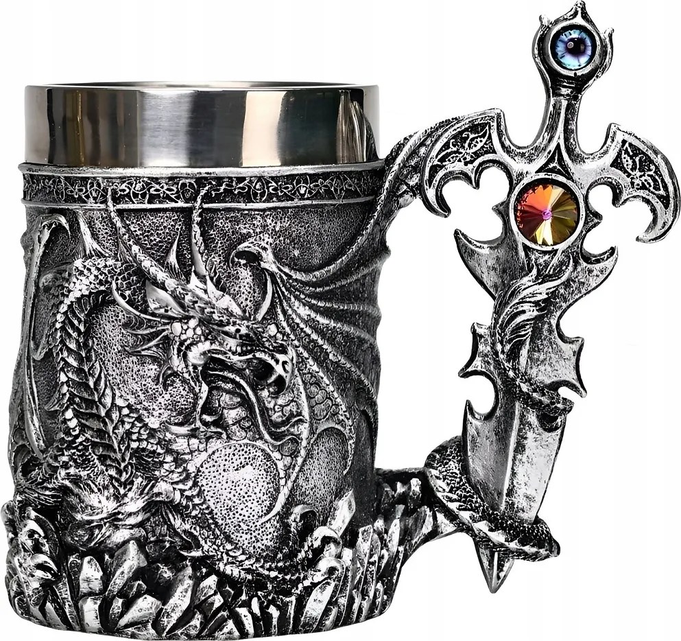 Pivní Pivní Sklenice Smok Rpg Gothic pro hráče Dárek Muž 500ml Viking