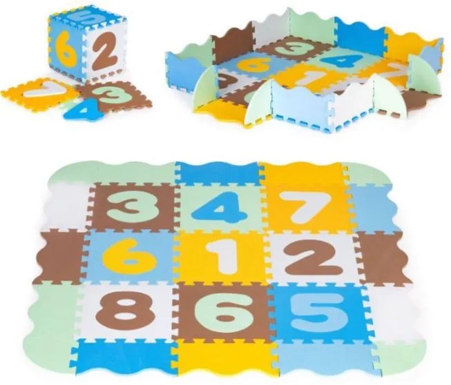 Bestent Pěnové puzzle - naučný koberec 114x87cm Color number