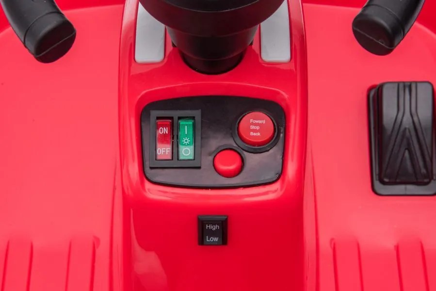 LEAN CARS Bateriové vozidlo GTS1166 LED světla dálkové ovládání červené