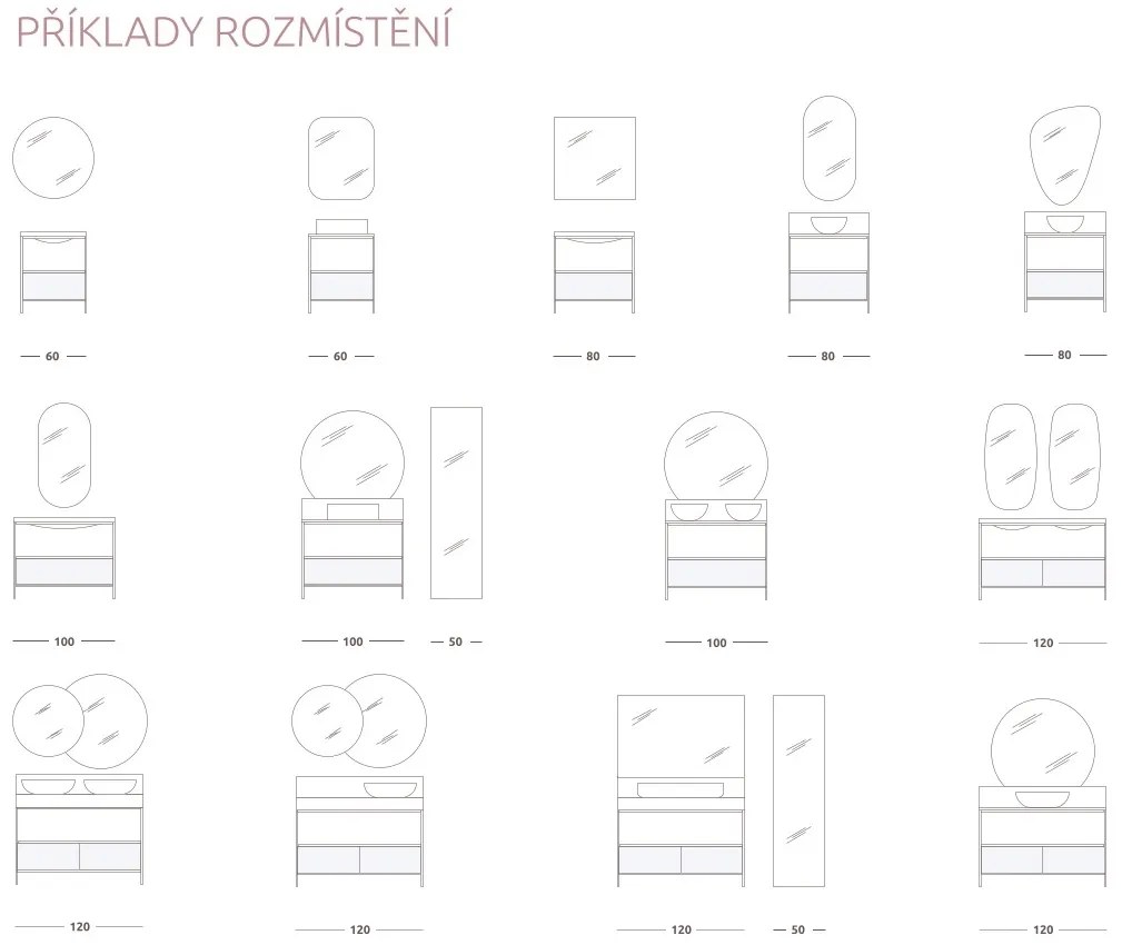 LOTOSAN Craft skříňka k rámu 60cm, smaragd matná AQ LN8749