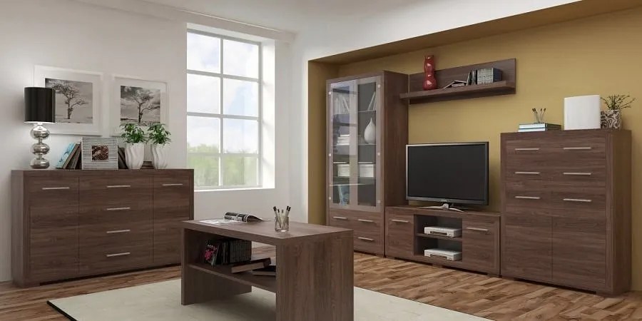 Casarredo - Komfort nábytek Komoda VEGAS V-1 výběr barev | barva: jrs-santana-tmava