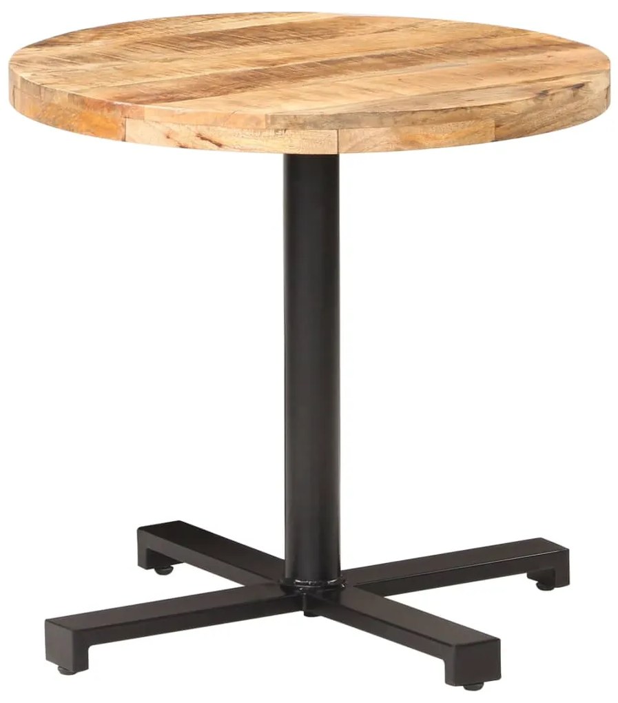 320269 vidaXL Bistro stůl kulatý Ø 80 x 75 cm hrubé mangovníkové dřevo