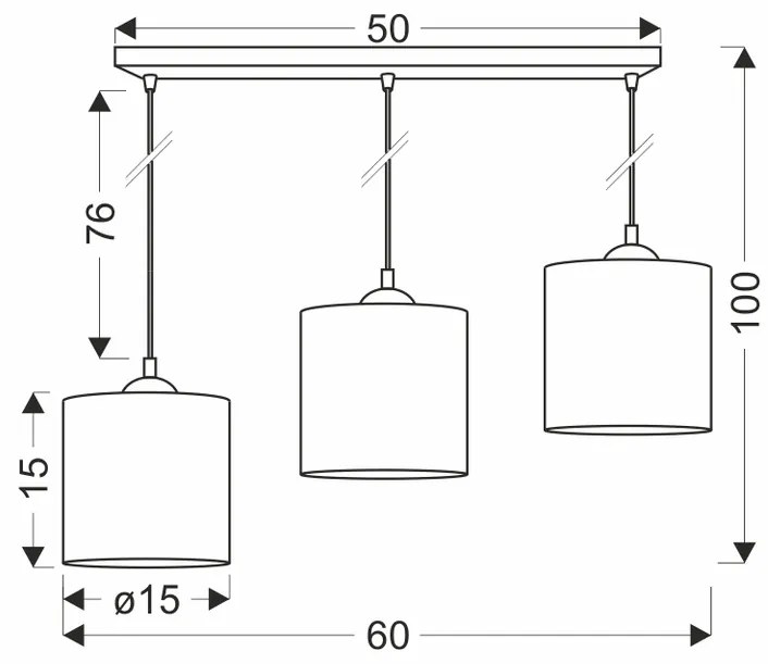 Závěsná lampa LEGNO Candellux 3