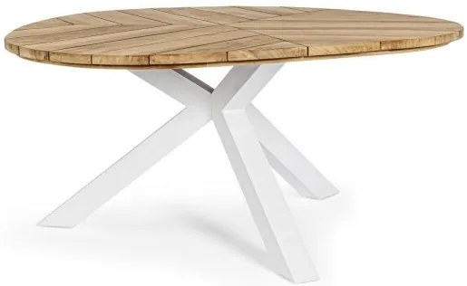 BIZZOTTO Kulatý jídelní stůl PALMDALE bílý ø160 cm
