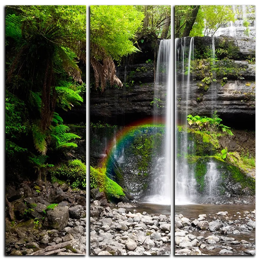 Obraz na plátně - Přírodní vodopád - čtverec 3229B (105x105 cm)