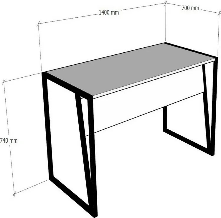 Pracovní stůl Cunda Sapphire Oak