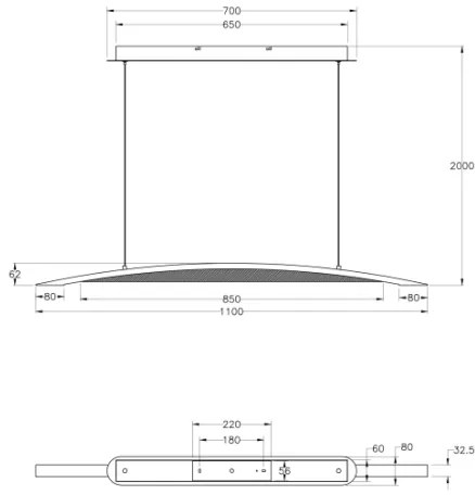 Fabas Luce 3697-40-102- LED Stmívatelný lustr na lanku CORDOBA LED/36W/230V bílá
